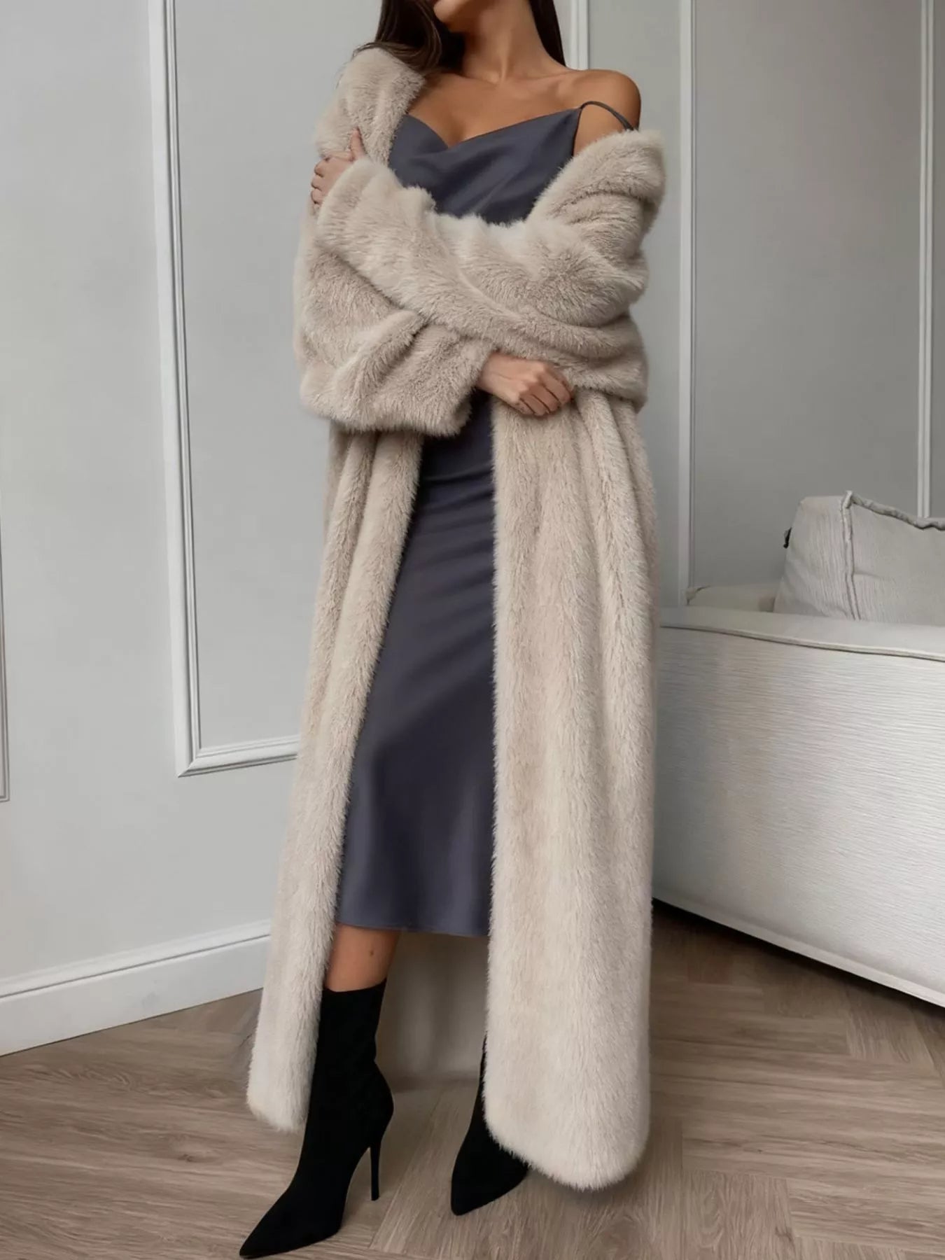 Fuzzy Open Front Longline Cardigan – DST Fulfillment